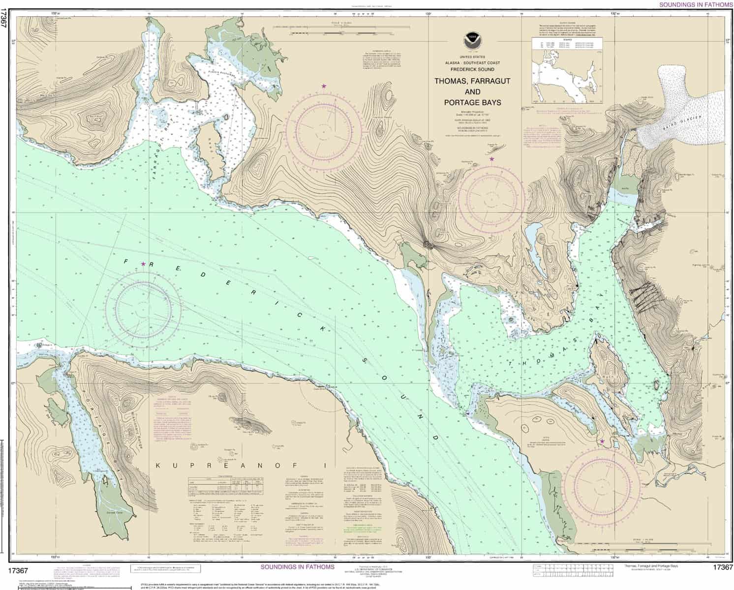 NOAA Nautical Chart 17367 (Thomas, Farragut, and Portage Bays ...
