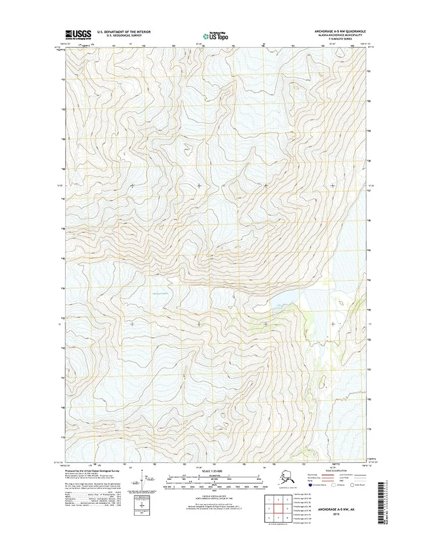 USGS Topo Map: Anchorage A-5 NW (Southcentral Alaska) - Topo Maps ...
