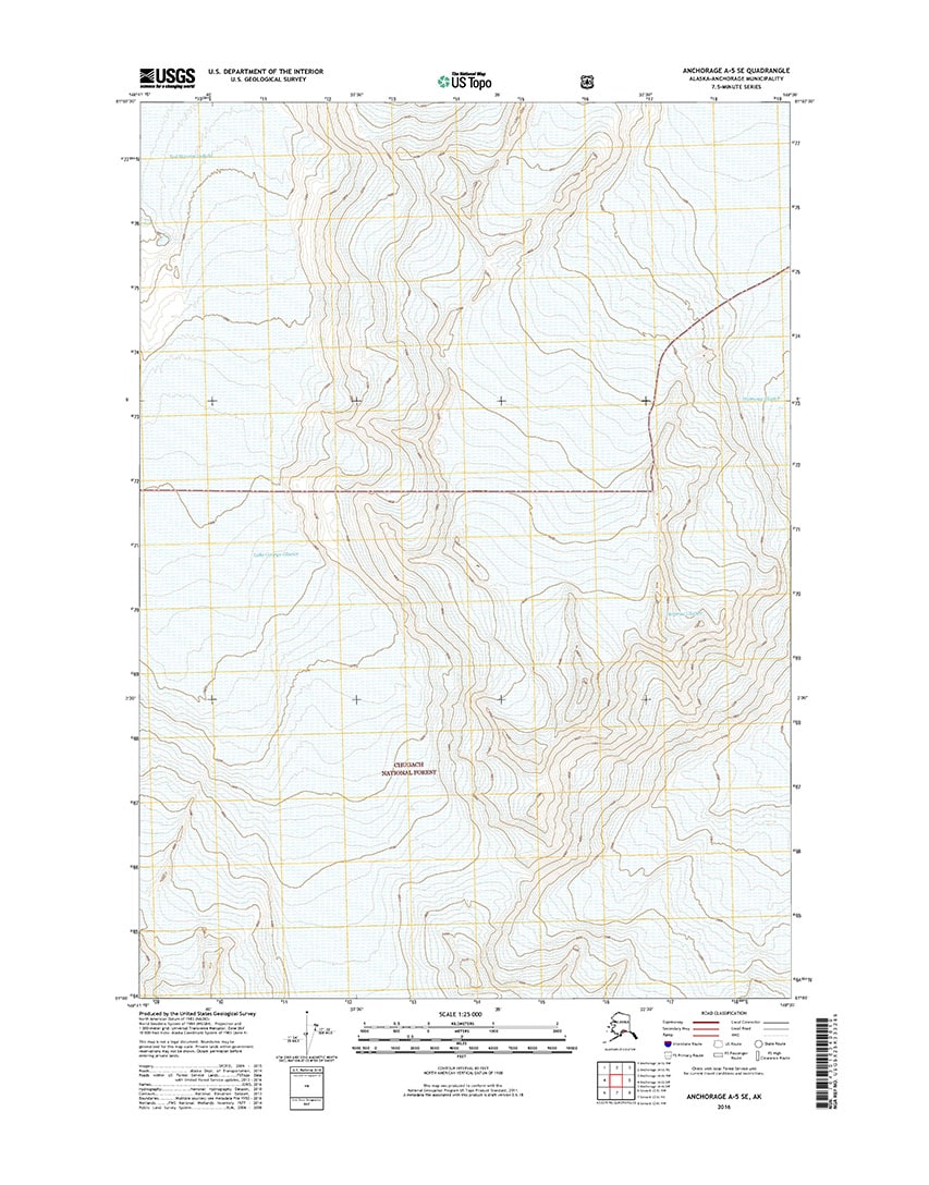 USGS Topo Map: Anchorage A-5 SE (Southcentral Alaska) - Topo Maps ...