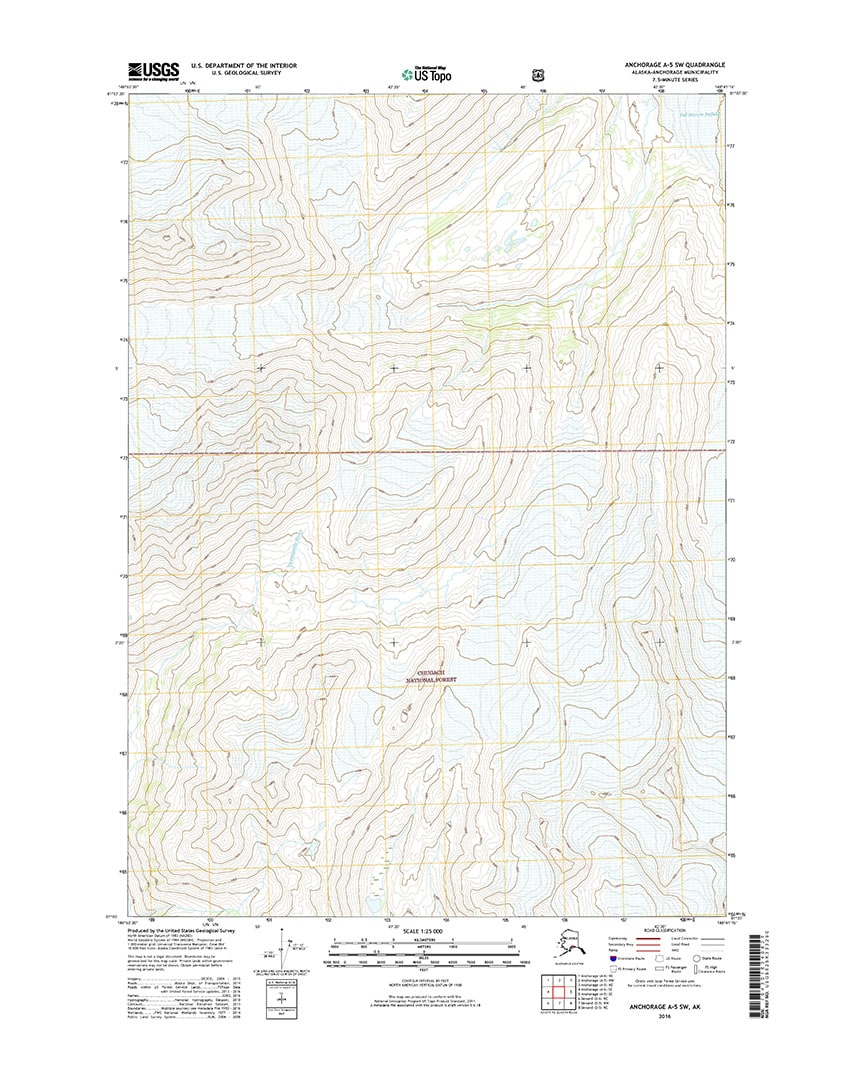 USGS Topo Map: Anchorage A-5 SW (Southcentral Alaska) - Topo Maps ...