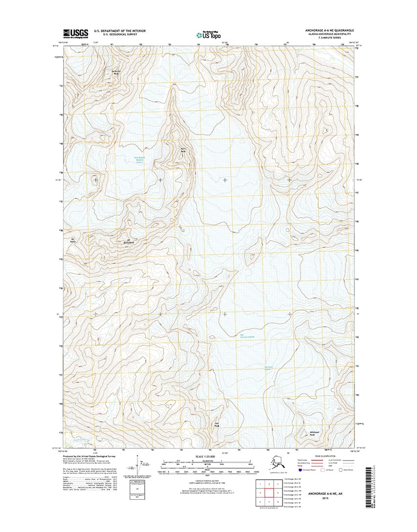 USGS Topo Map: Anchorage A-6 NE (Southcentral Alaska) - Topo Maps ...