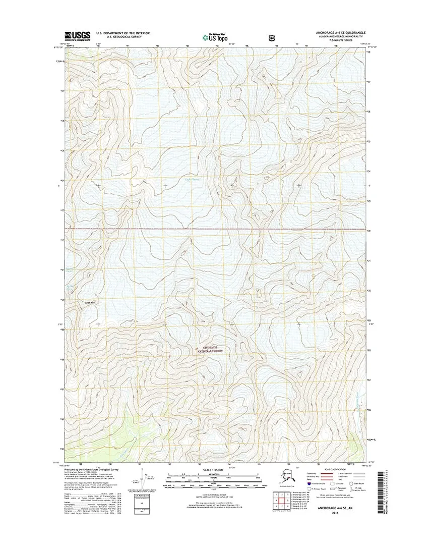 USGS Topo Map: Anchorage A-6 SE (Southcentral Alaska) - Topo Maps ...
