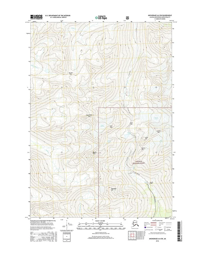 USGS Topo Map: Anchorage A-6 SW (Southcentral Alaska) - Topo Maps ...