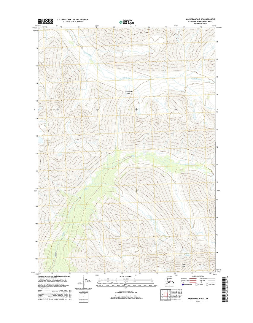 USGS Topo Map: Anchorage A-7 SE (Southcentral Alaska) - Topo Maps ...