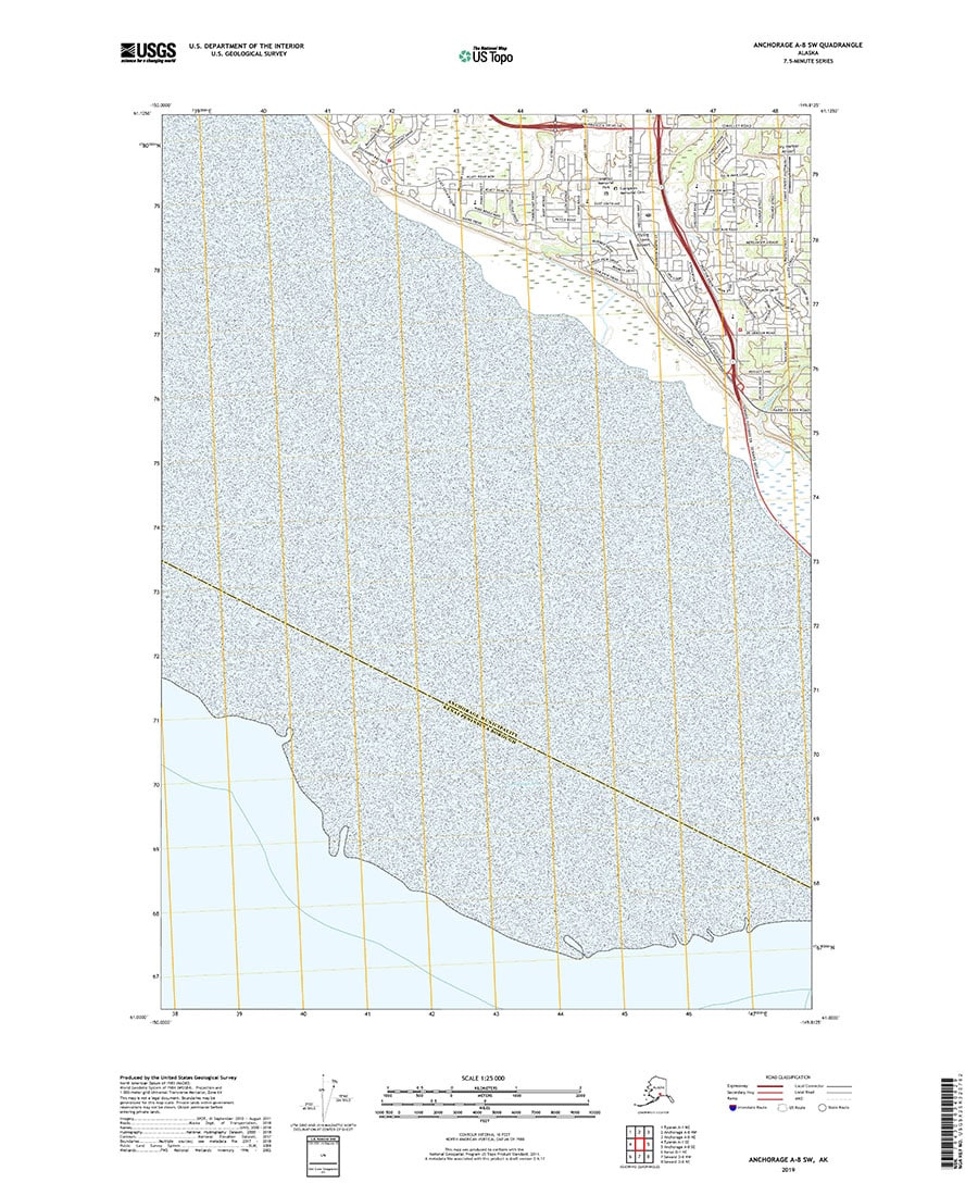 USGS Topo Map: Anchorage A-8 SW (Southcentral Alaska) - Topo Maps ...