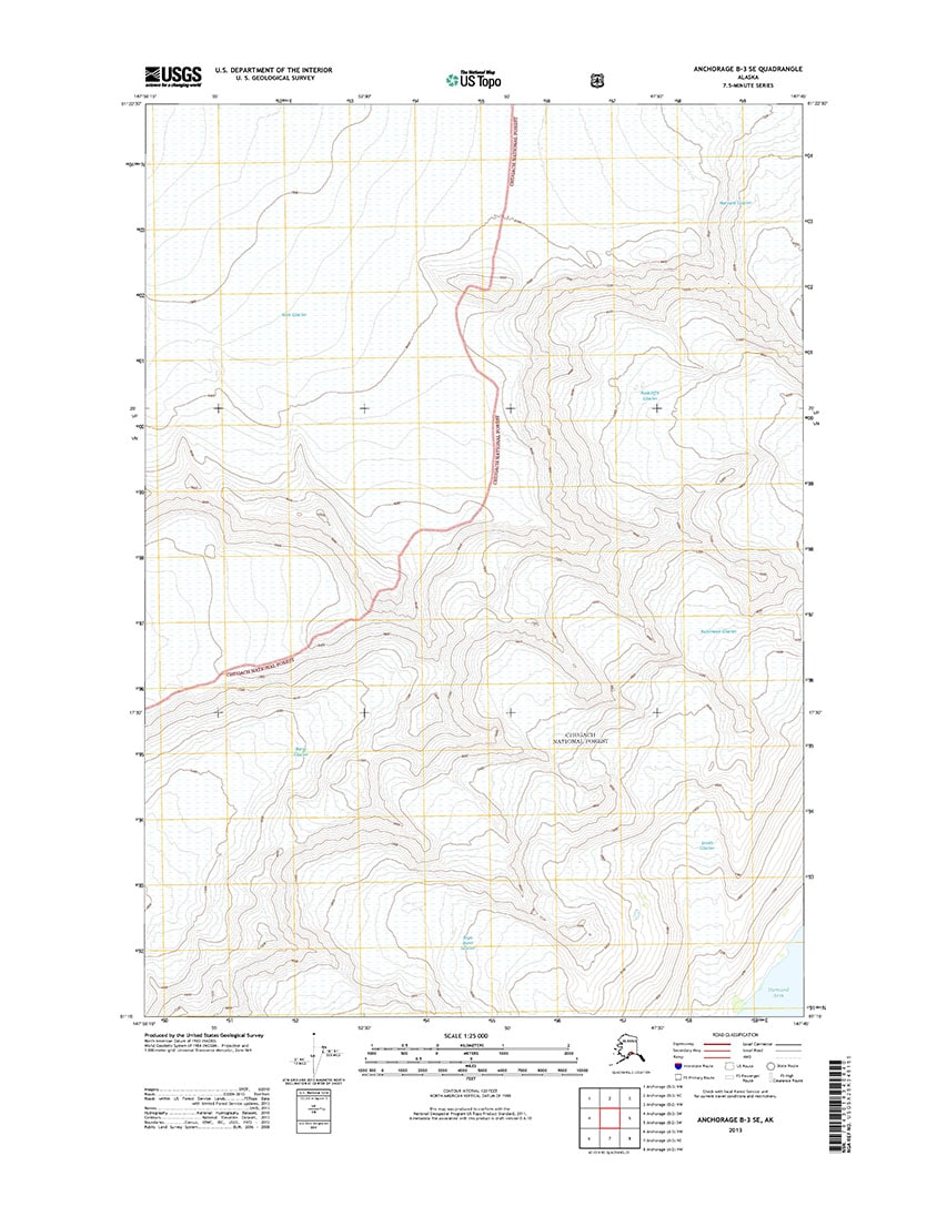 USGS Topo Map: Anchorage B-3 SE (Southcentral Alaska) - Topo Maps ...