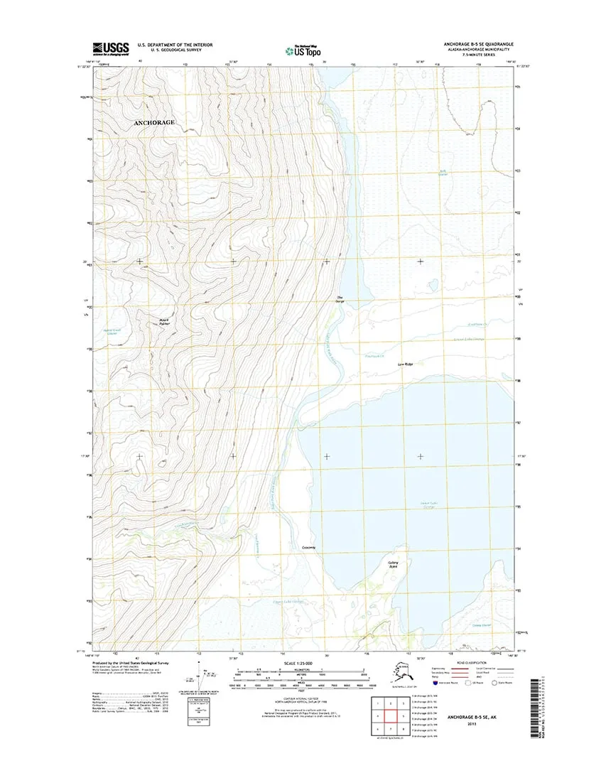 USGS Topo Map: Anchorage B-5 SE (Southcentral Alaska) - Topo Maps ...