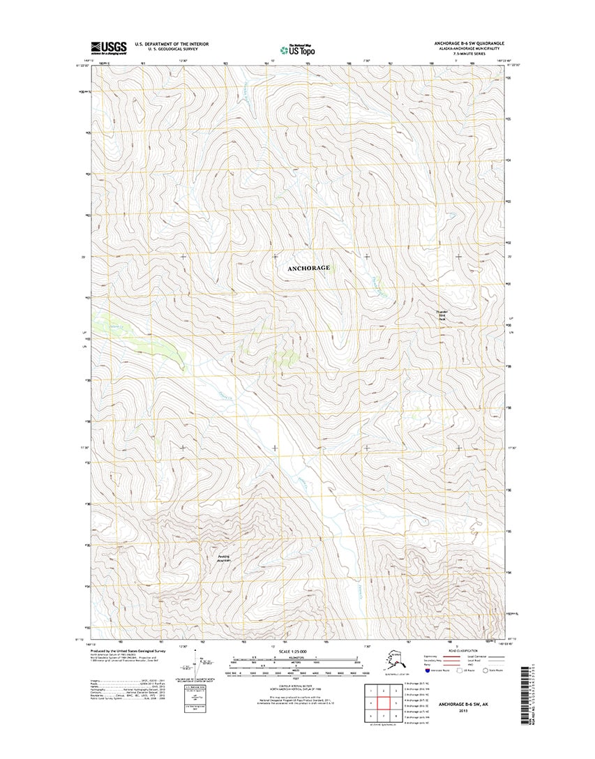 USGS Topo Map: Anchorage B-6 SW (Southcentral Alaska) - Topo Maps ...