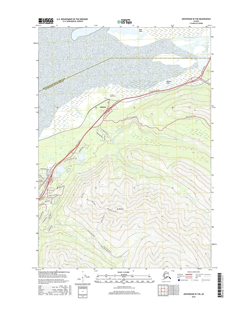 USGS Topo Map: Anchorage B-7 NE (Southcentral Alaska) - Topo Maps ...