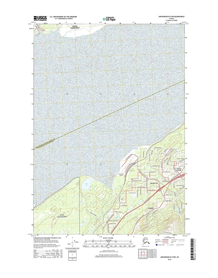 USGS Topo Map: Anchorage B-7 NW (Southcentral Alaska) - Topo Maps ...