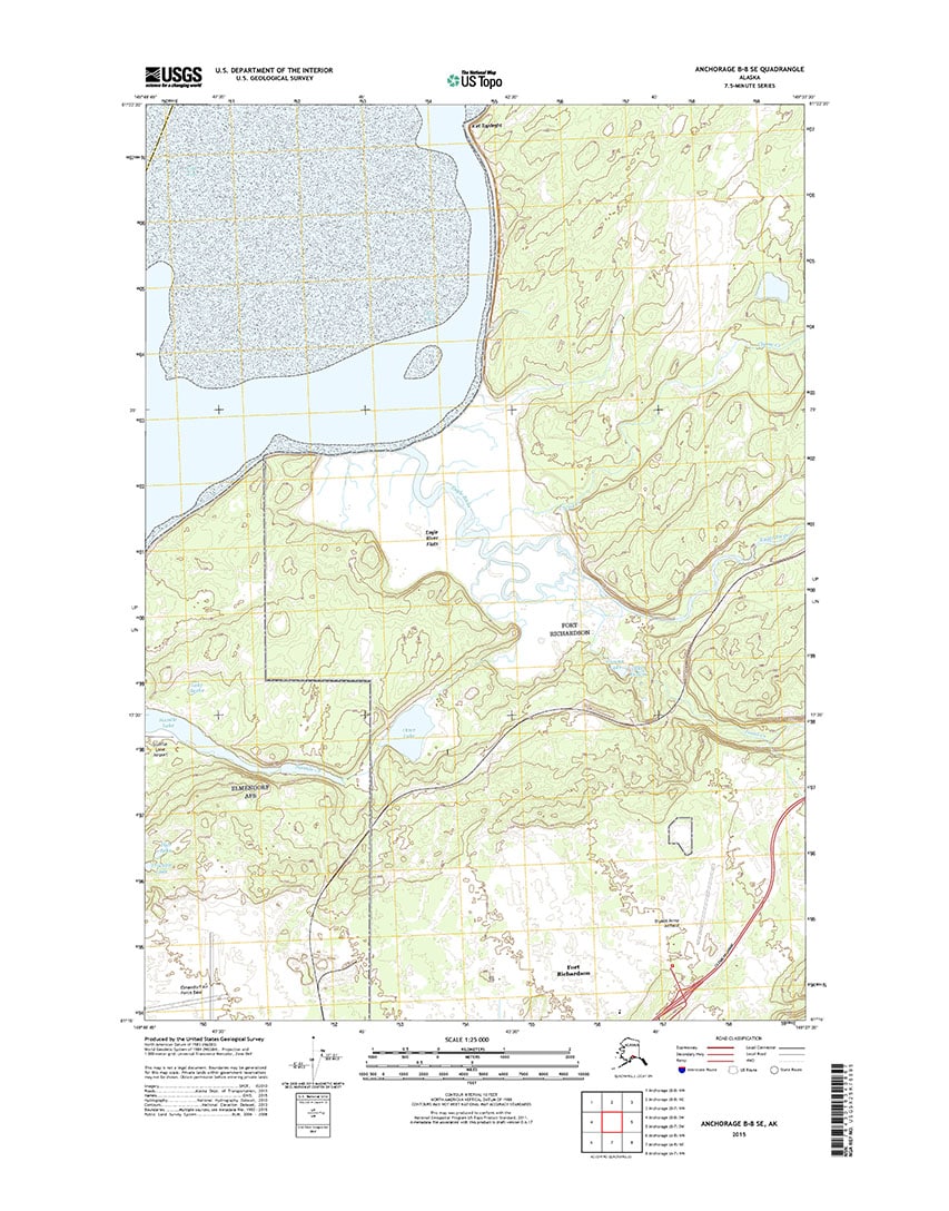 USGS Topo Map: Anchorage B-8 SE (Southcentral Alaska) - Topo Maps ...
