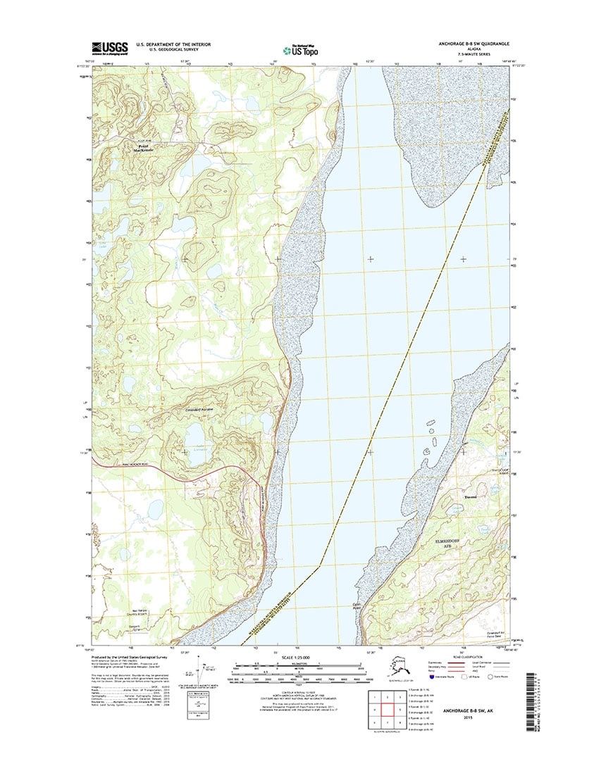 USGS Topo Map: Anchorage B-8 SW (Southcentral Alaska) - Topo Maps ...