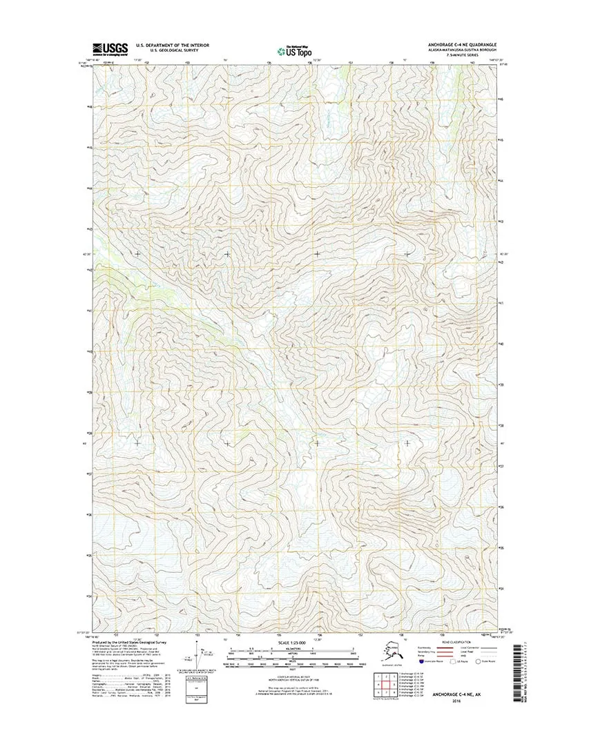 USGS Topo Map: Anchorage C-4 NE (Southcentral Alaska) - Topo Maps ...