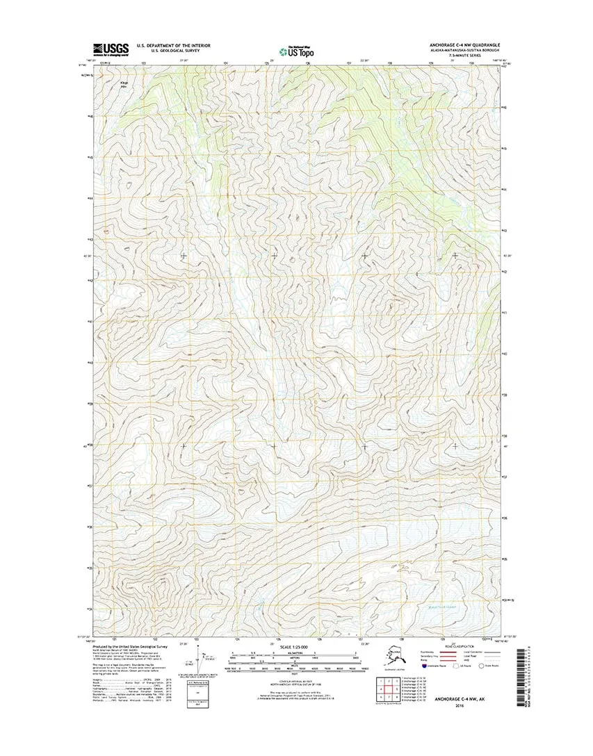 USGS Topo Map: Anchorage C-4 NW (Southcentral Alaska) - Topo Maps ...