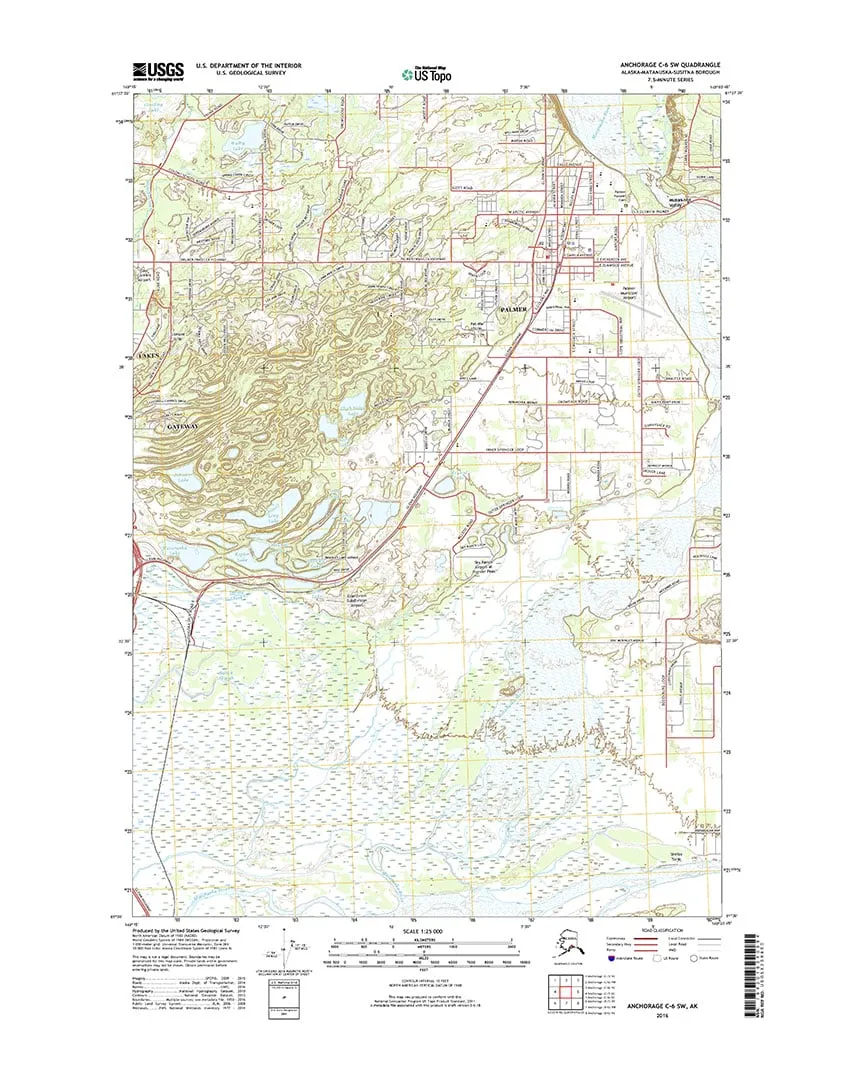 USGS Topo Map: Anchorage C-6 SW (Southcentral Alaska) - Topo Maps ...