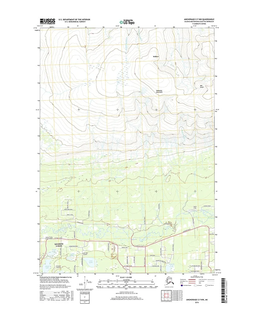 USGS Topo Map: Anchorage C-7 NW (Southcentral Alaska) - Topo Maps ...