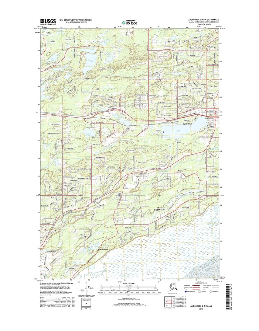 USGS Topo Map: Anchorage C-7 SW (Southcentral Alaska) - Topo Maps ...