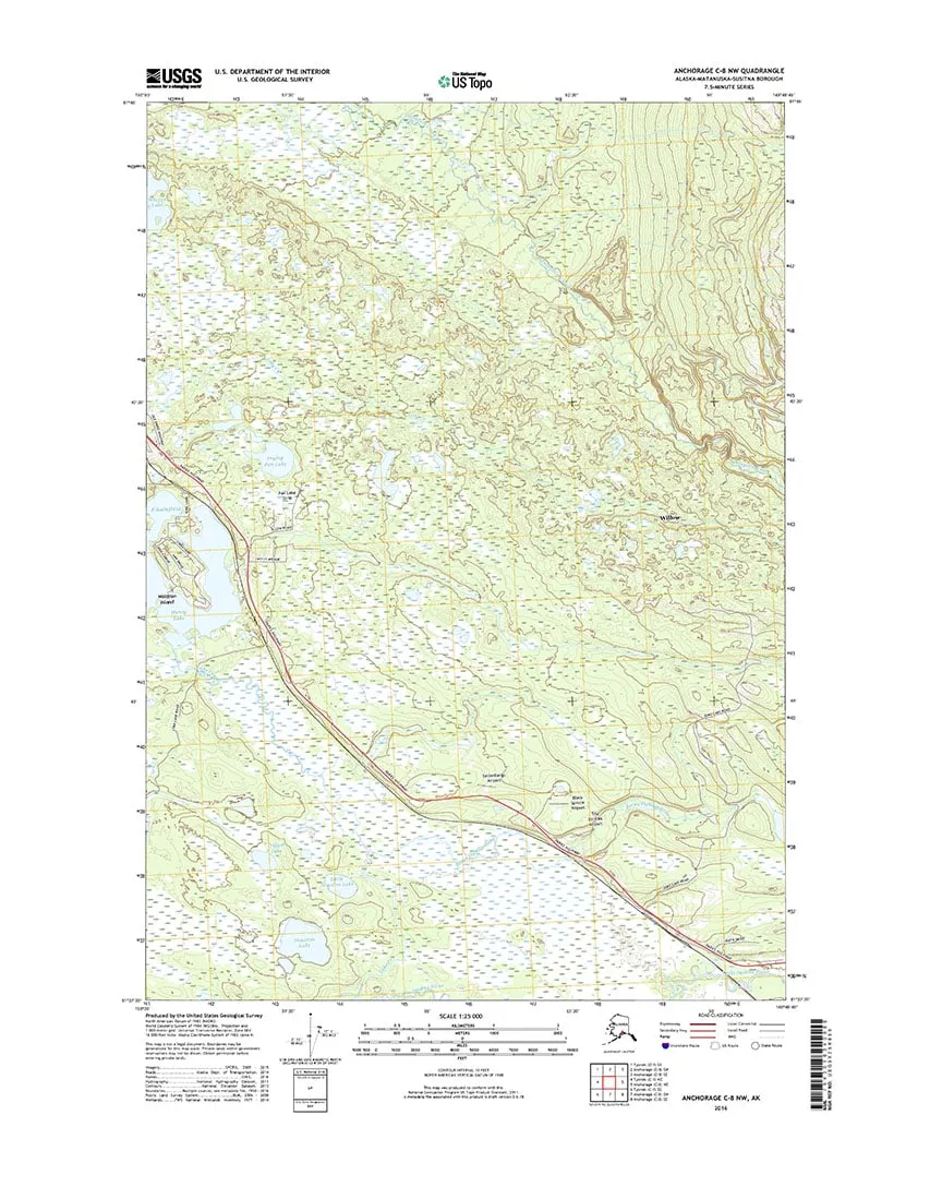 USGS Topo Map: Anchorage C-8 NW (Southcentral Alaska) - Topo Maps ...