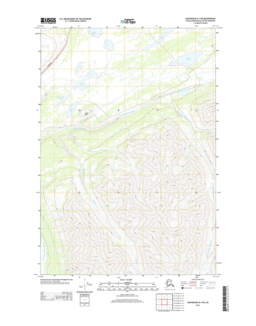 USGS Topo Map: Anchorage D-1 SW (Southcentral Alaska) - Topo Maps ...