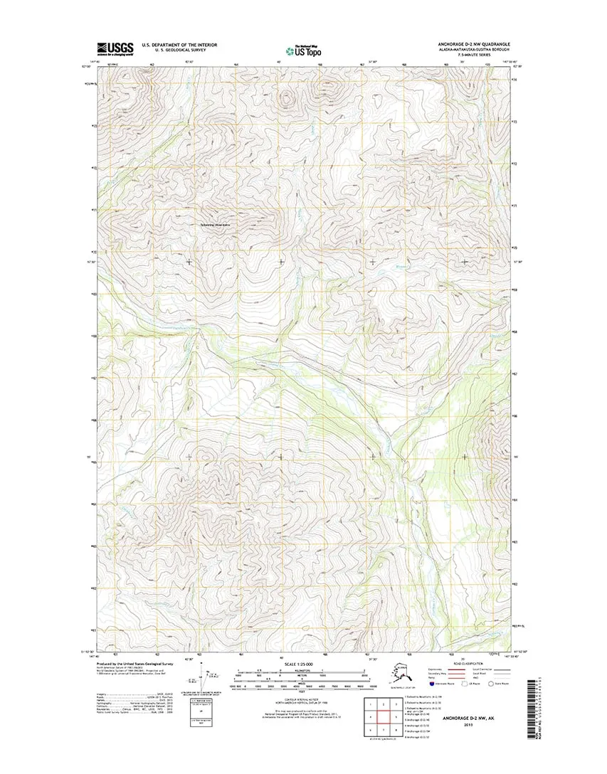 USGS Topo Map: Anchorage D-2 NW (Southcentral Alaska) - Topo Maps ...