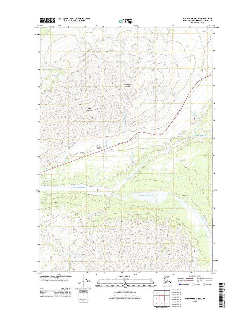 USGS Topo Map: Anchorage D-2 SE (Southcentral Alaska) - Topo Maps ...