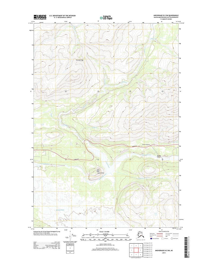 USGS Topo Map: Anchorage D-2 SW (Southcentral Alaska) - Topo Maps ...