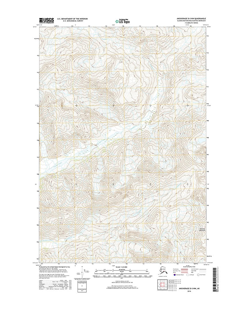 USGS Topo Map: Anchorage D-3 NW (Southcentral Alaska) - Topo Maps ...
