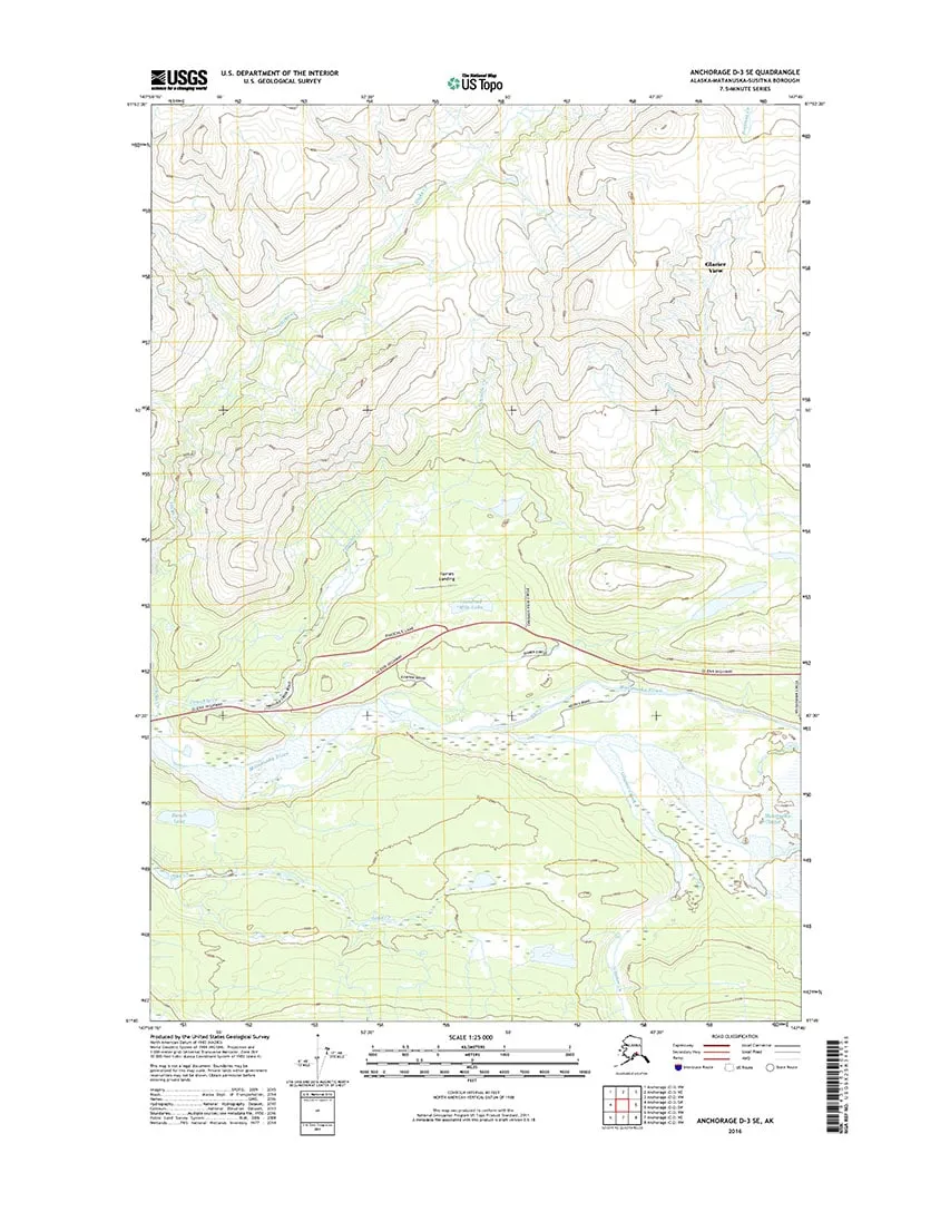 USGS Topo Map: Anchorage D-3 SE (Southcentral Alaska) - Topo Maps ...