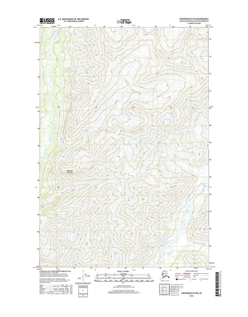 USGS Topo Map: Anchorage D-4 NE (Southcentral Alaska) - Topo Maps ...