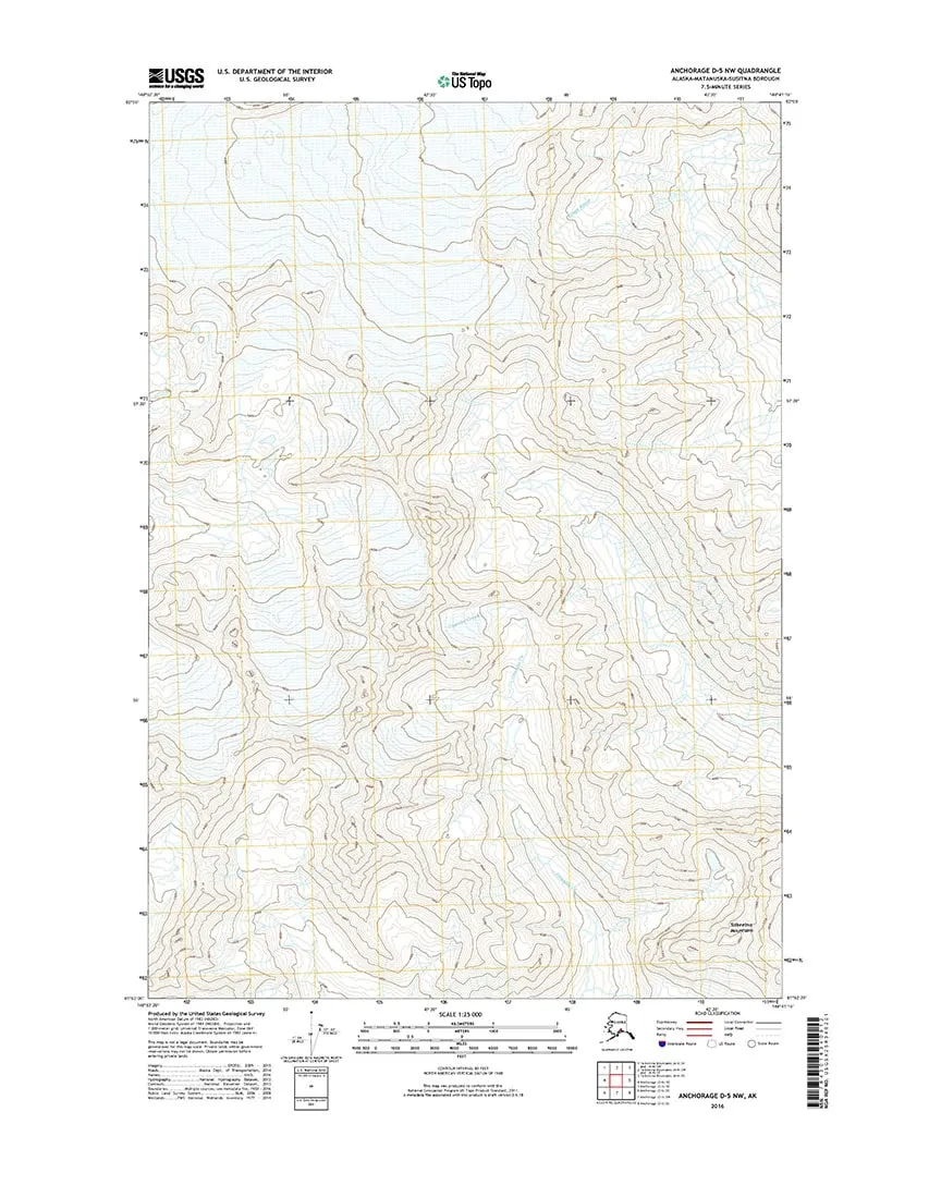USGS Topo Map: Anchorage D-5 NW (Southcentral Alaska) - Topo Maps ...
