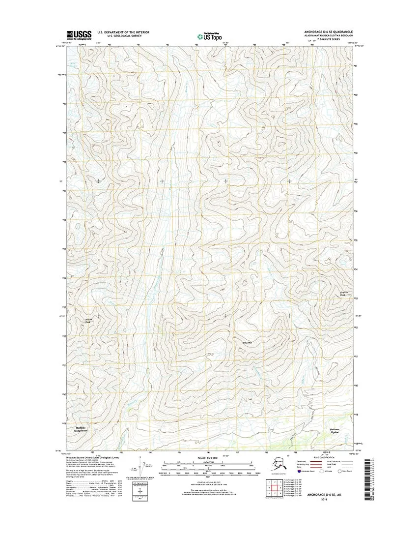 USGS Topo Map: Anchorage D-6 SE (Southcentral Alaska) - Topo Maps ...