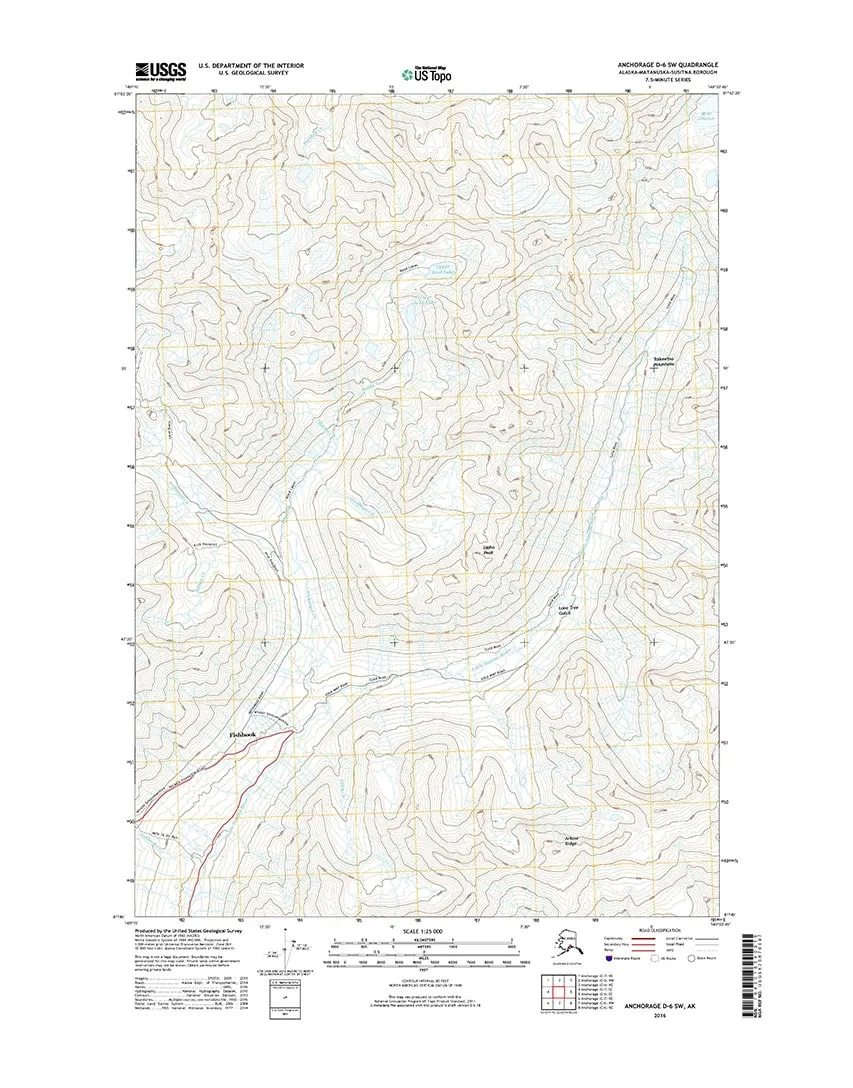 USGS Topo Map: Anchorage D-6 SW (Southcentral Alaska) - Topo Maps ...