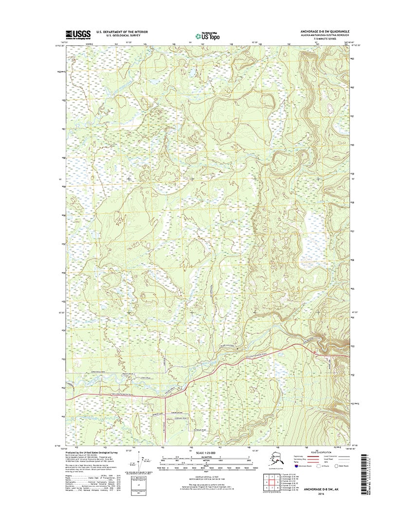 USGS Topo Map: Anchorage D-8 SW (Southcentral Alaska) - Topo Maps ...