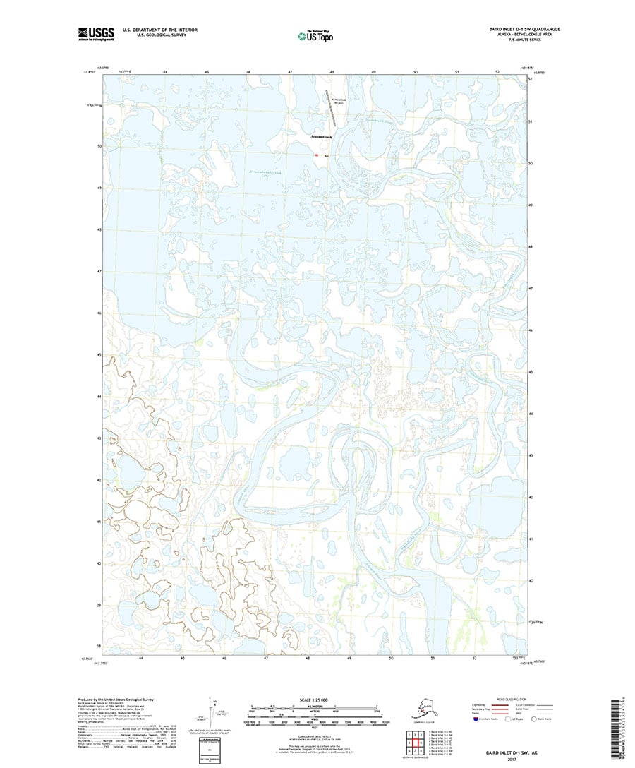 USGS Topo Map: Baird Inlet D-1 SW (Southwest Alaska) - Topo Maps ...