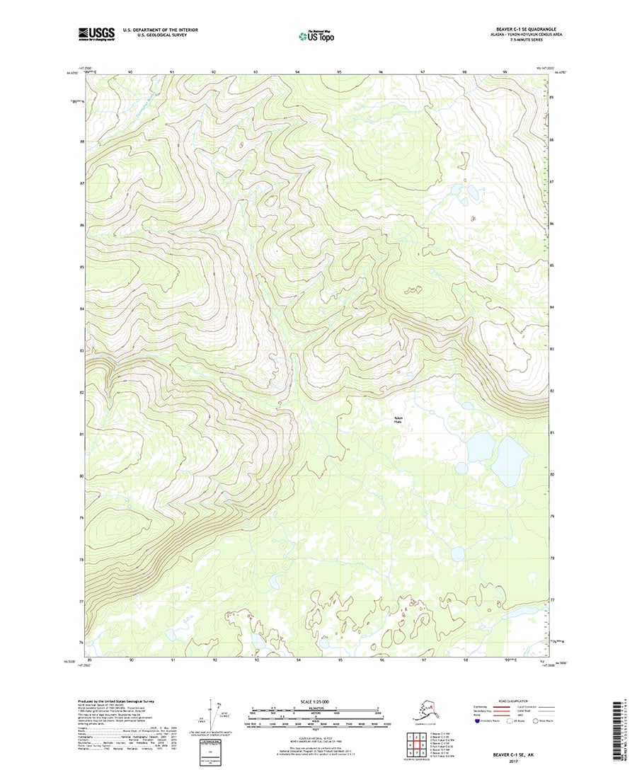 USGS Topo Map: Beaver C-1 SE (Interior Alaska) - Topo Maps - Alaska ...
