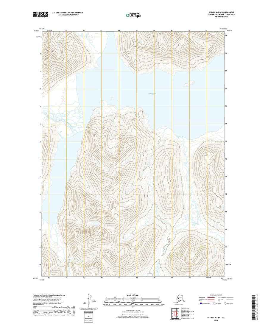 USGS Topo Map: Bethel A-1 NE (Southwest Alaska) - Topo Maps - Alaska ...