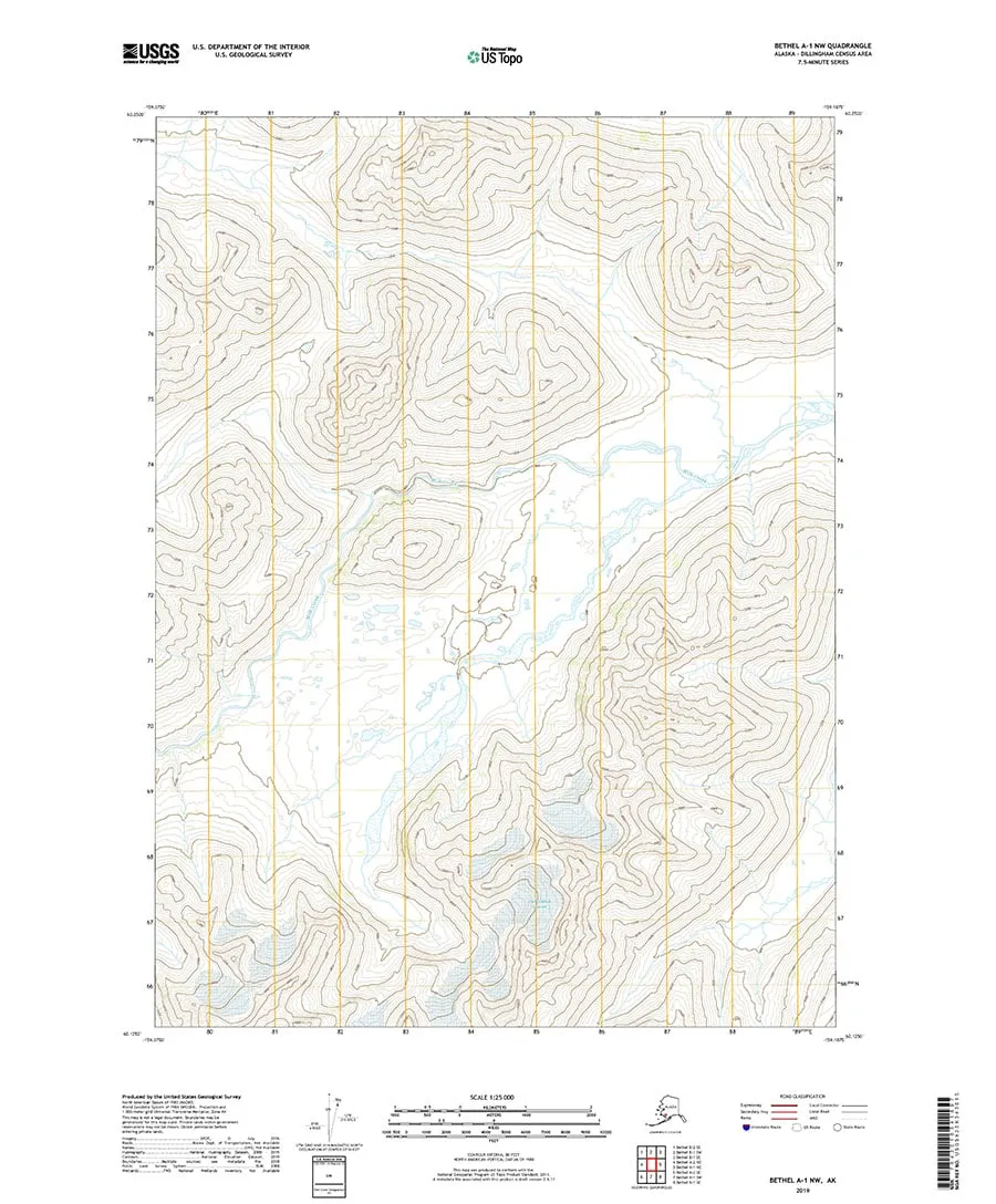 USGS Topo Map: Bethel A-1 NW (Southwest Alaska) - Topo Maps - Alaska ...