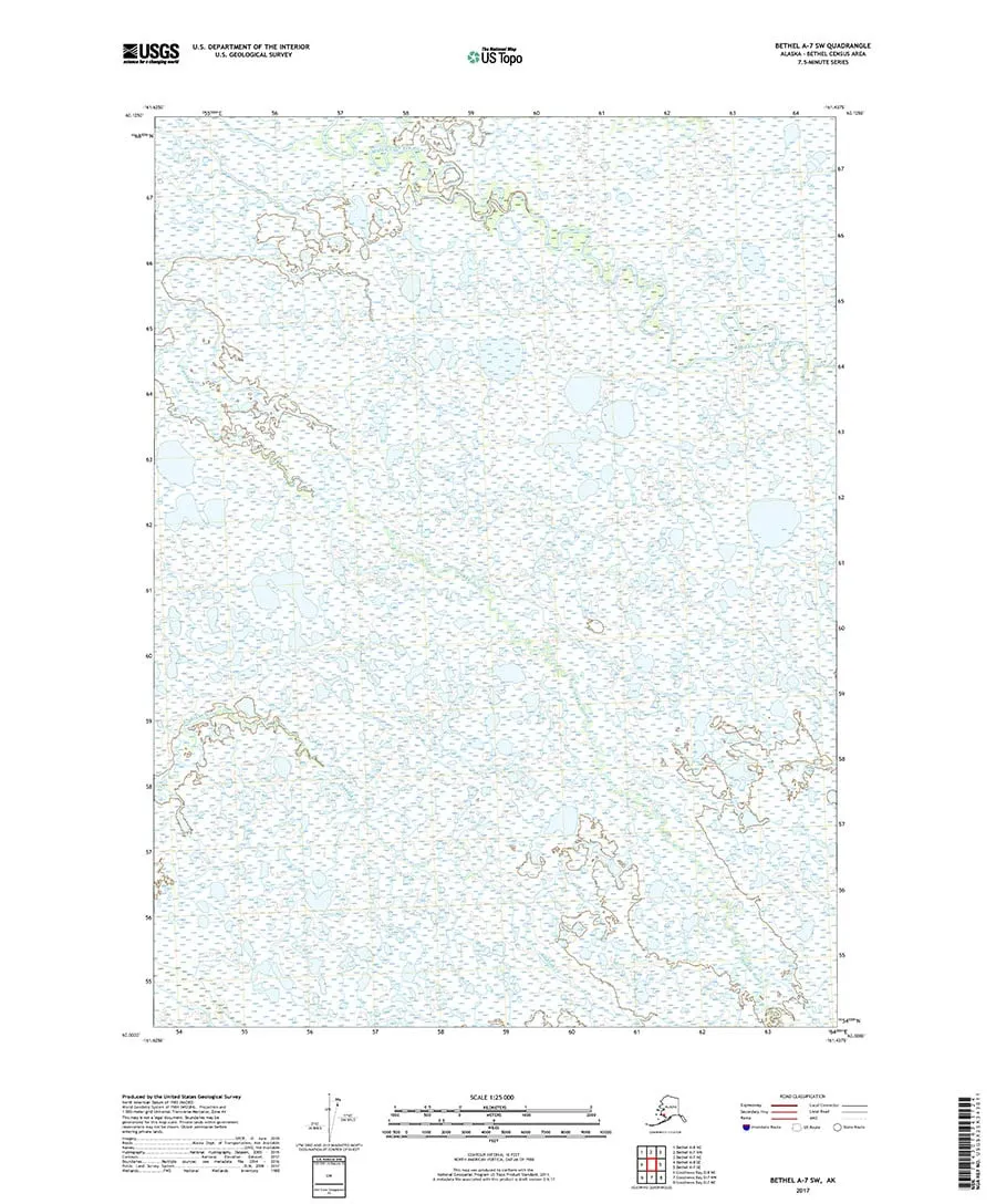 USGS Topo Map: Bethel A-7 SW (Southwest Alaska) - Topo Maps - Alaska ...