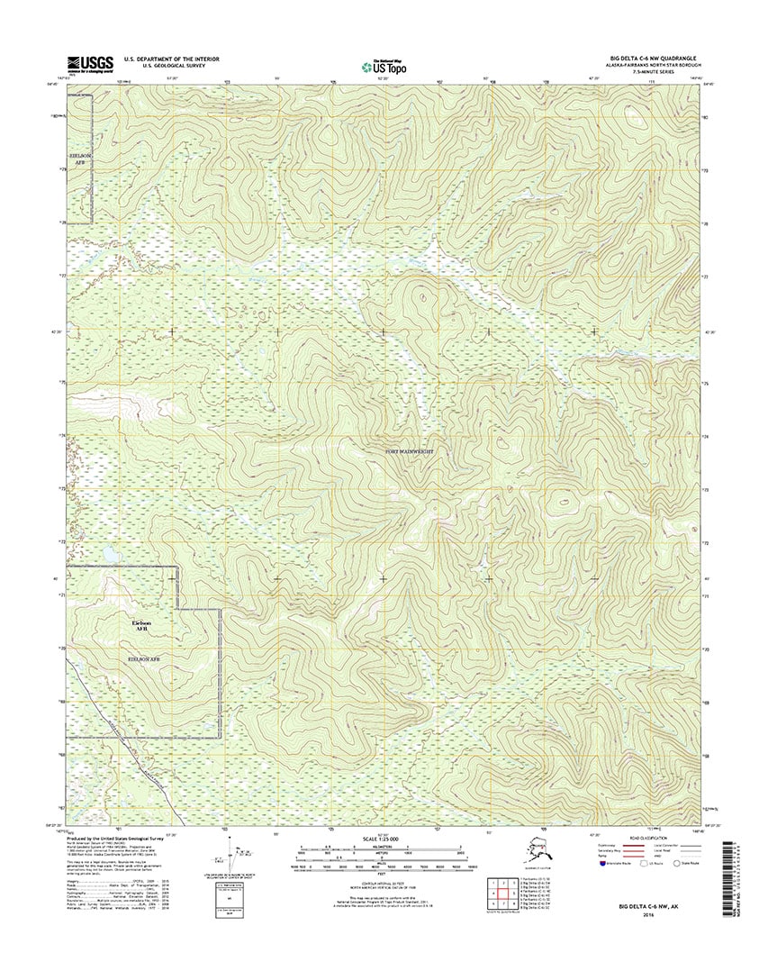 USGS Topo Map: Big Delta C-6 NW (Interior Alaska) - Topo Maps - Alaska ...