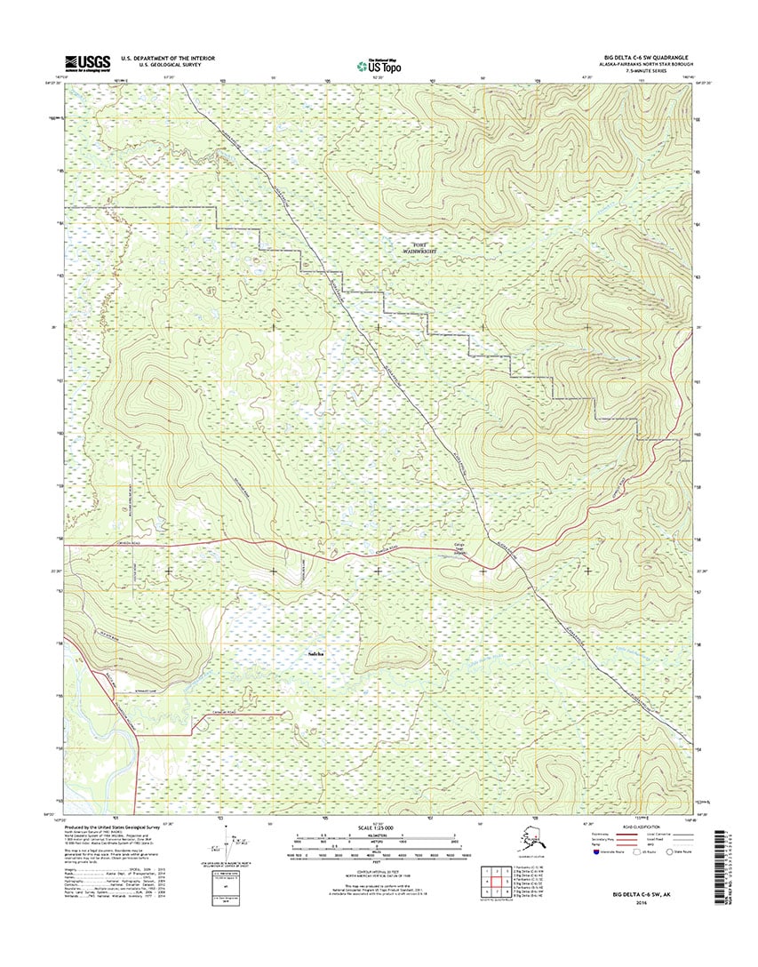 USGS Topo Map: Big Delta C-6 SW (Interior Alaska) - Topo Maps - Alaska ...