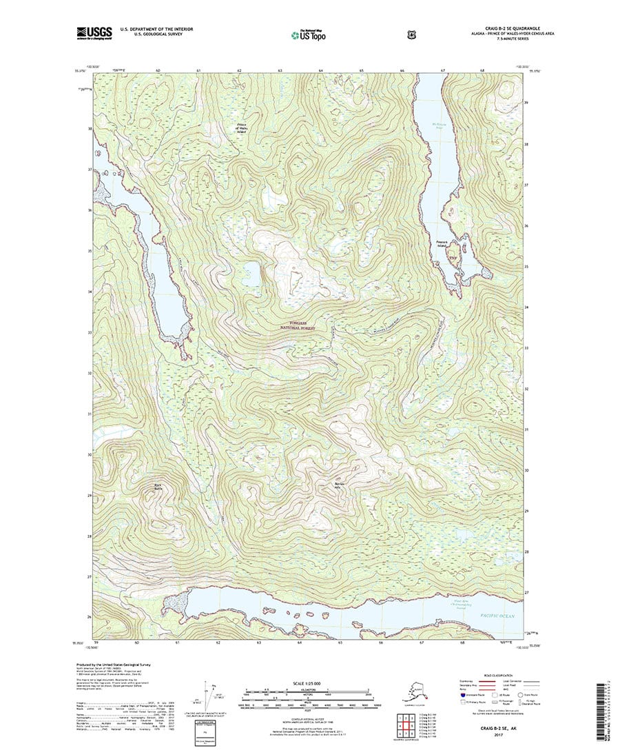 USGS Topo Map: Craig B-2 SE (Southeast Alaska) - Topo Maps - Alaska ...