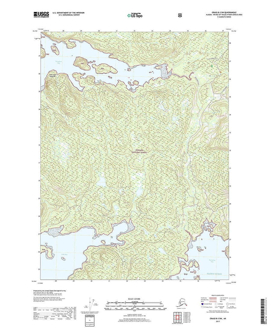 USGS Topo Map: Craig B-3 SW (Southeast Alaska) - Topo Maps - Alaska ...