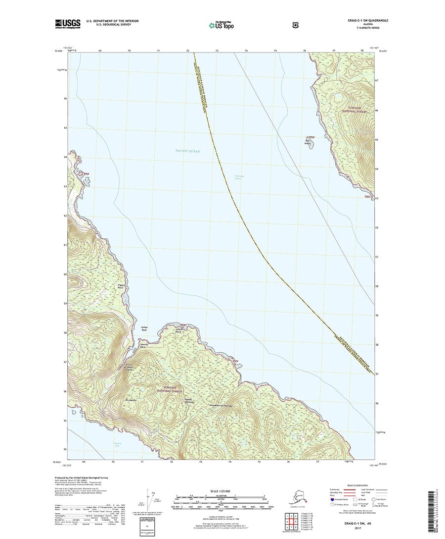 USGS Topo Map: Craig C-1 SW (Southeast Alaska) - Topo Maps - Alaska ...