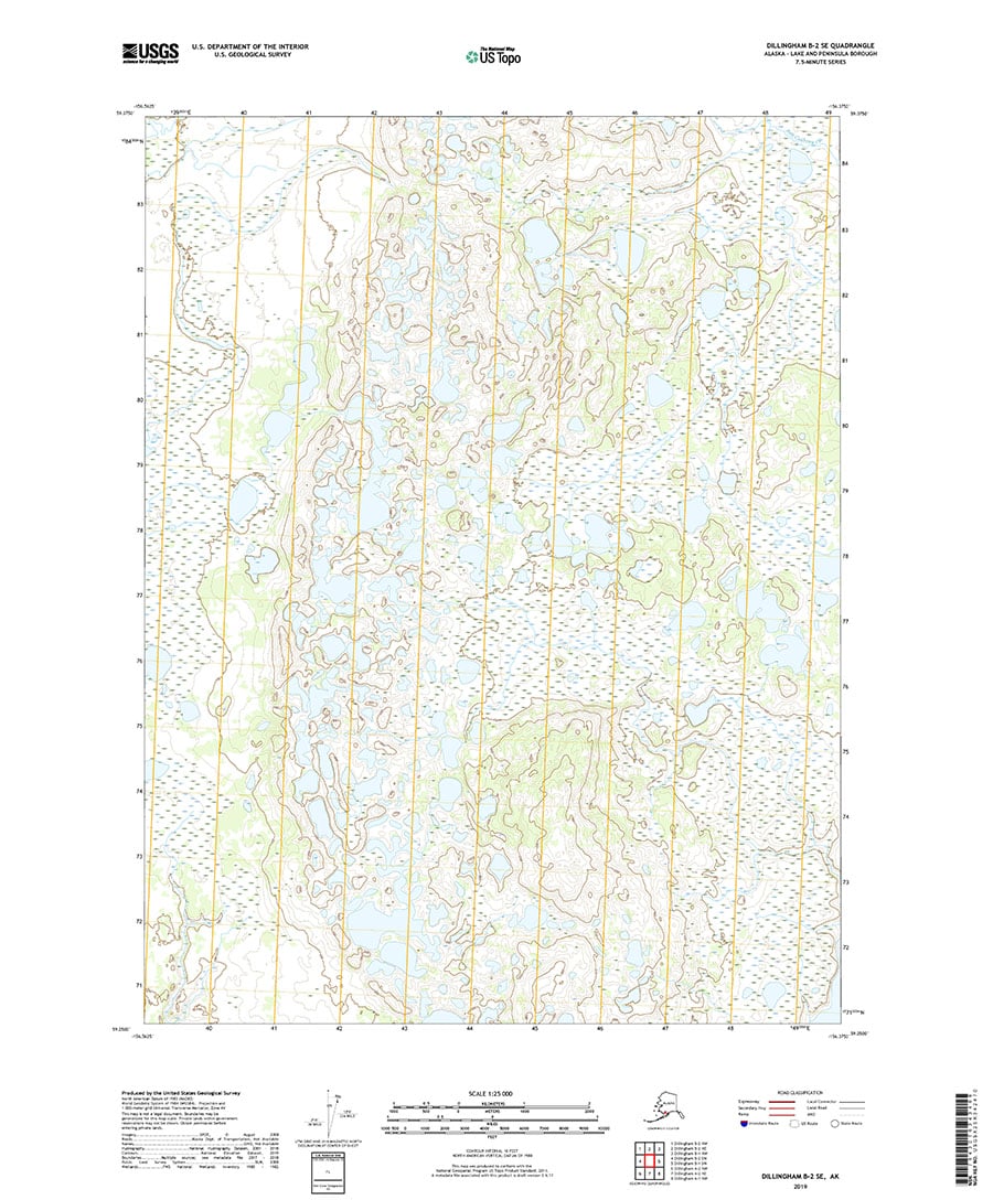USGS Topo Map: Dillingham B-2 SE (Southwest Alaska) - Topo Maps ...
