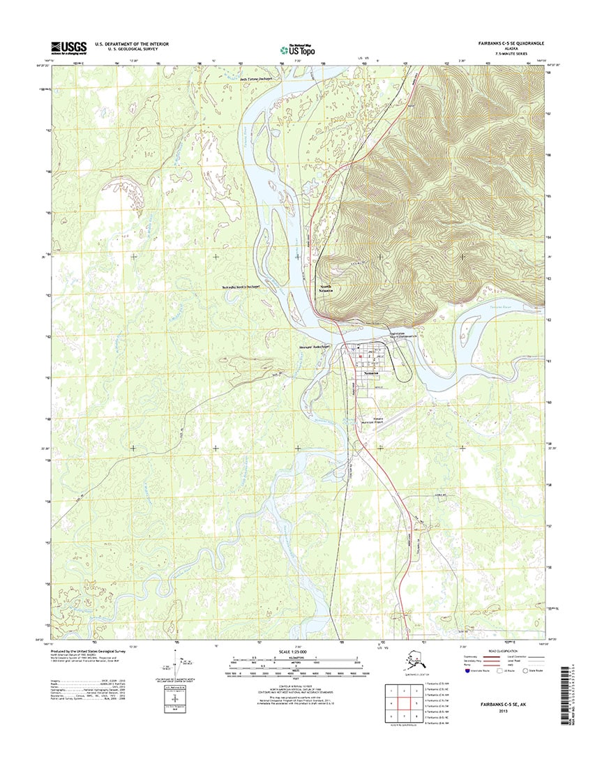 USGS Topo Map: Fairbanks C-5 SE (Interior Alaska) - Topo Maps - Alaska ...