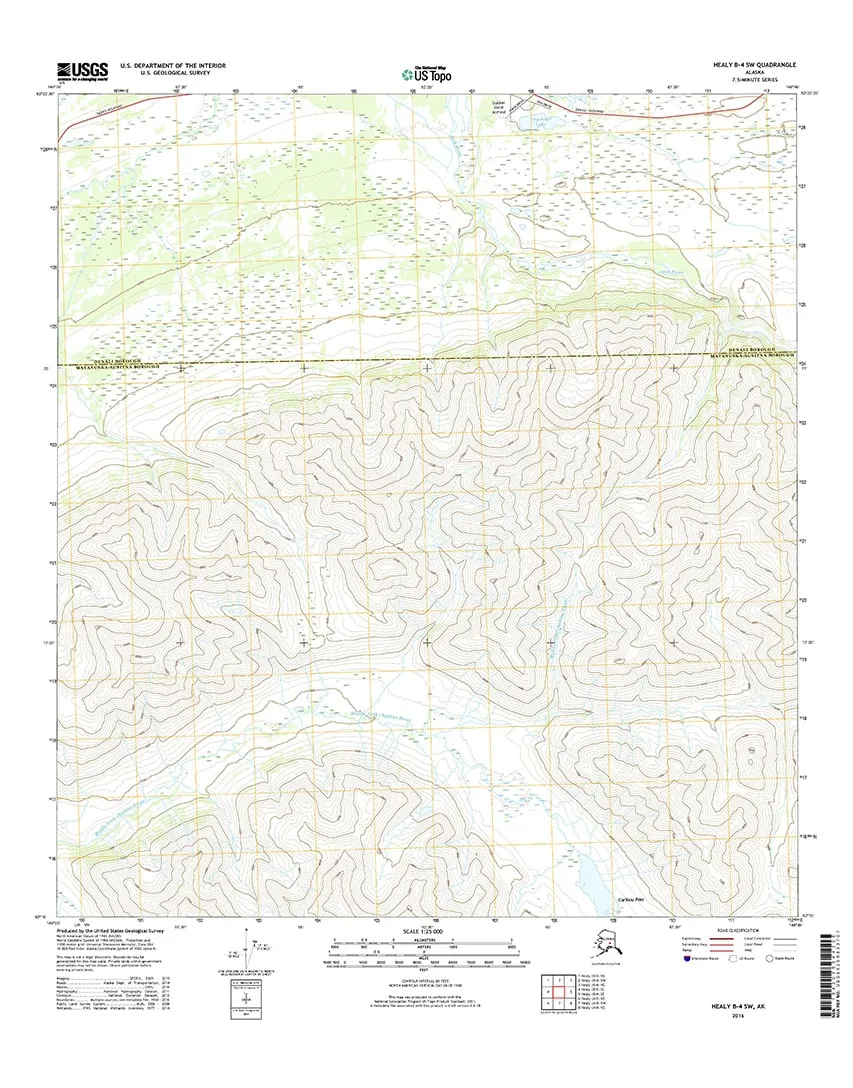 USGS Topo Map: Healy B-4 SW (Southcentral Alaska) - Topo Maps - Alaska ...