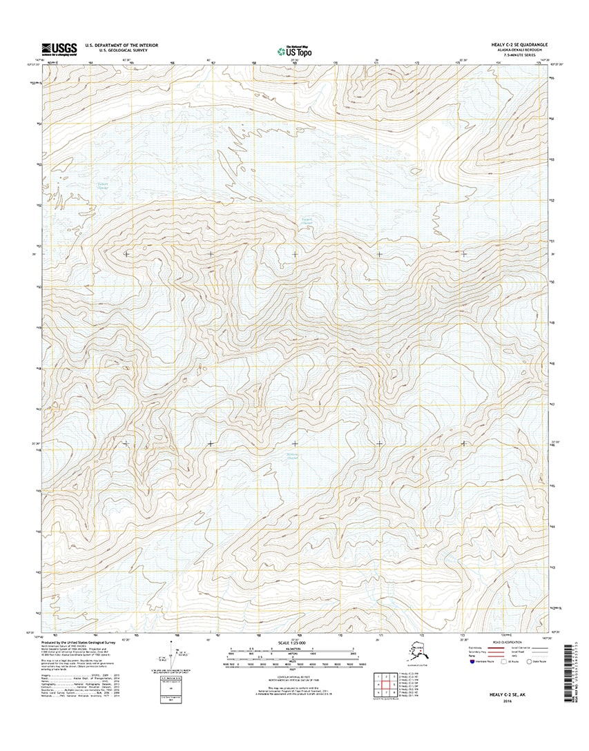 USGS Topo Map: Healy C-2 SE (Interior Alaska) - Topo Maps - Alaska Handbook