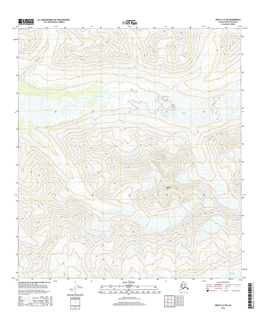 USGS Topo Map: Healy C-2 SW (Interior Alaska) - Topo Maps - Alaska Handbook