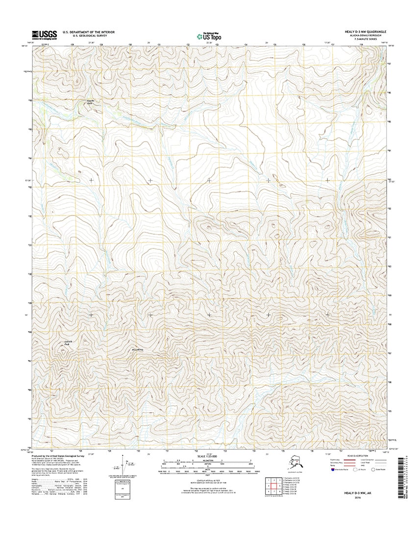 USGS Topo Map: Healy D-3 NW (Interior Alaska) - Topo Maps - Alaska Handbook