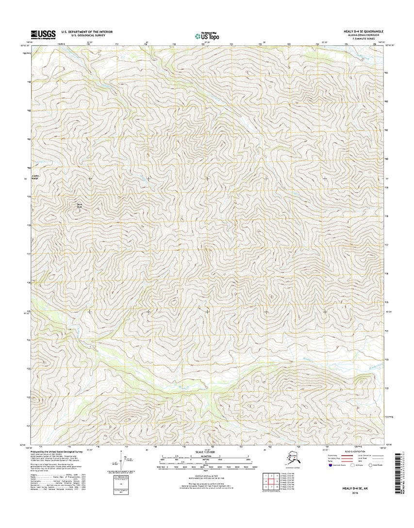 USGS Topo Map: Healy D-4 SE (Interior Alaska) – Topo Maps – Alaska Handbook